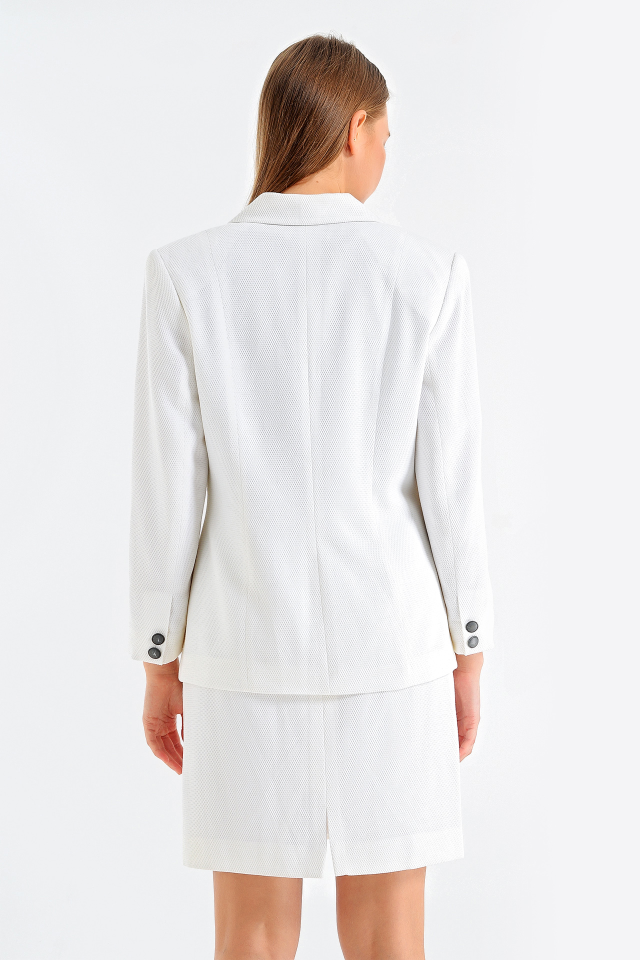 Authentic Clothing Company Beyaz etek ceket takım - UnoMoi